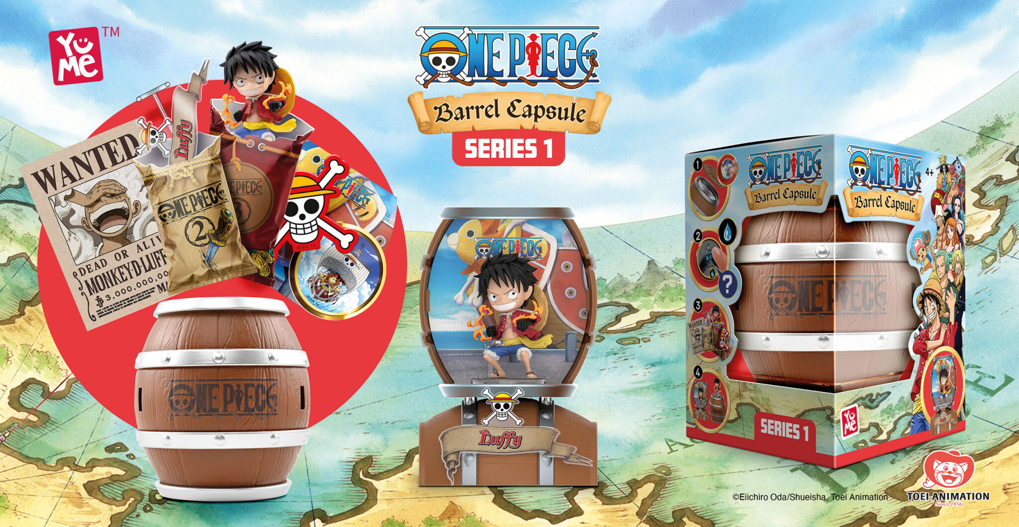 YuMe Toys: One Piece Barrel Capsule Series - toys-kids.de
